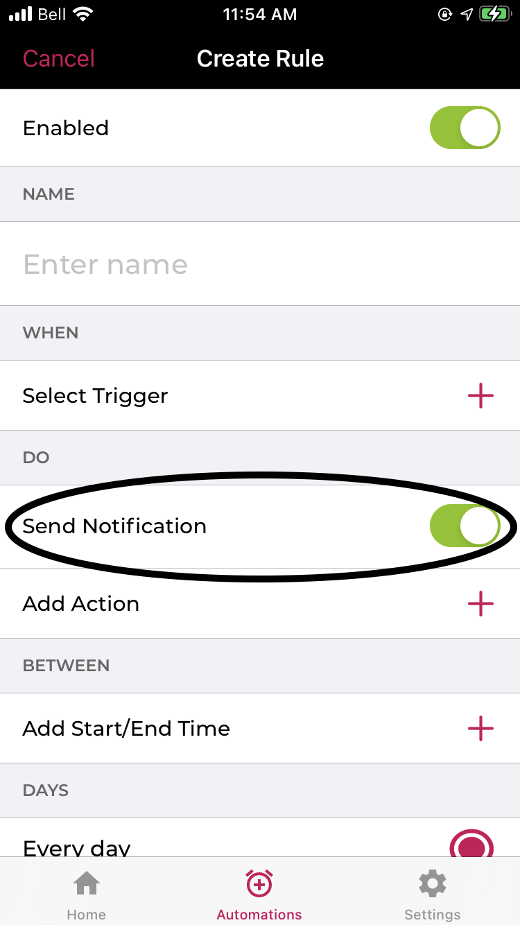 Motion Notification – Swidget